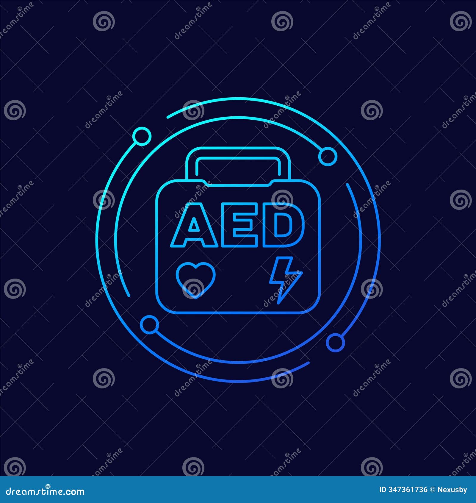 AED Icon, Automated External Defibrillator Vector | CartoonDealer.com ...