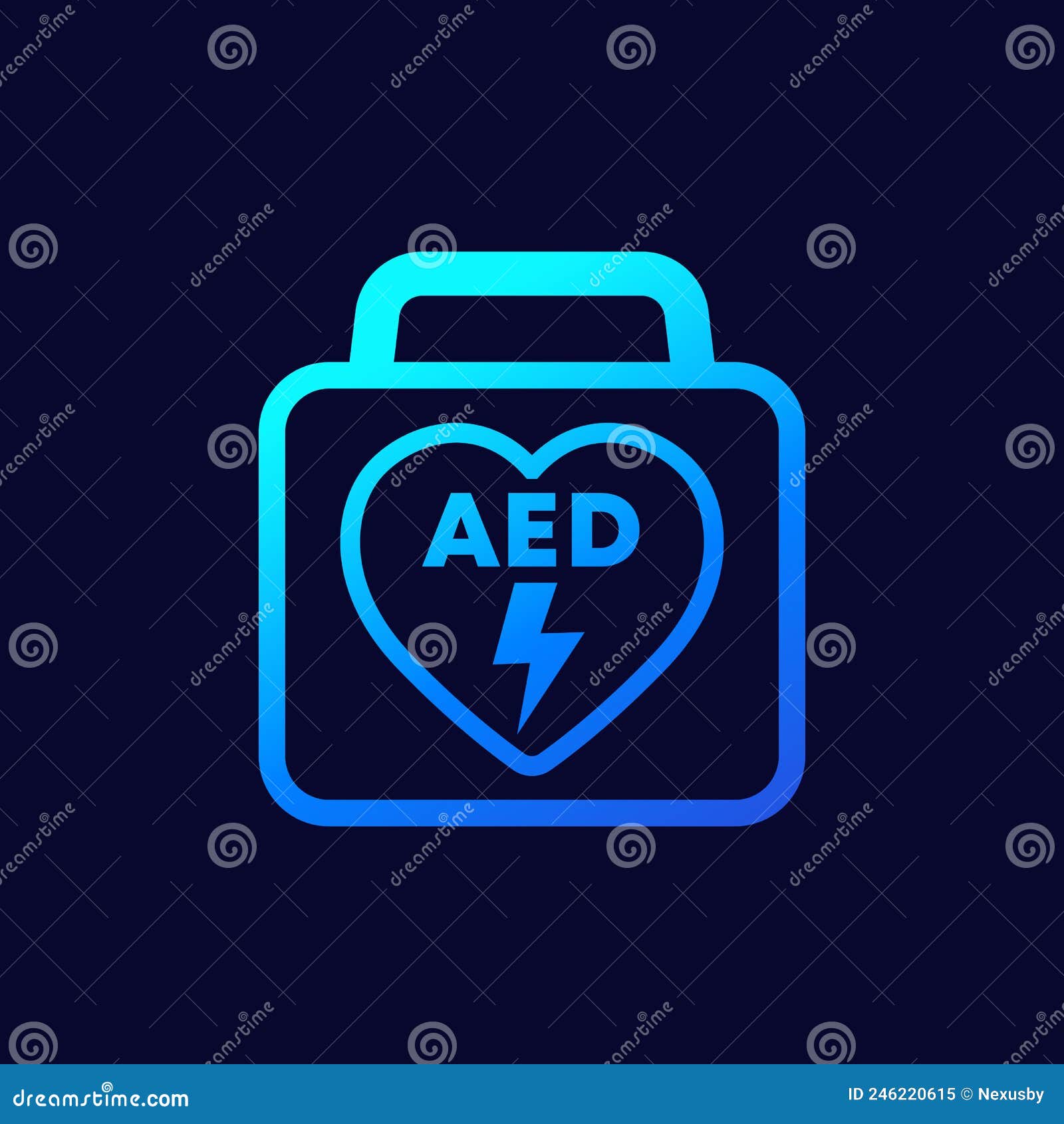 AED Icon,automated External Defibrillator Sign Isolated On White ...