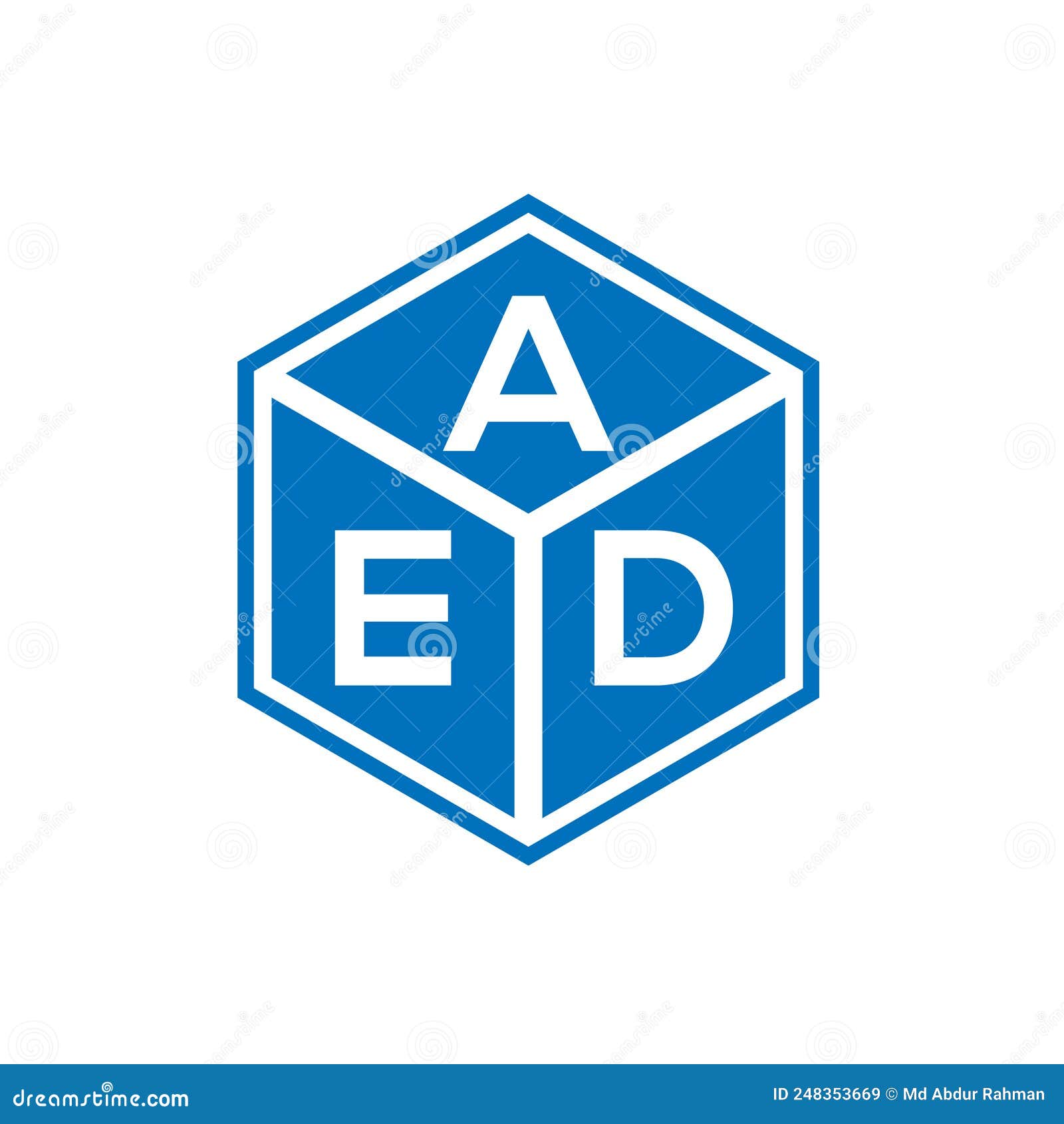 AED Letter Logo Design on Black Background. AED Creative Initials ...