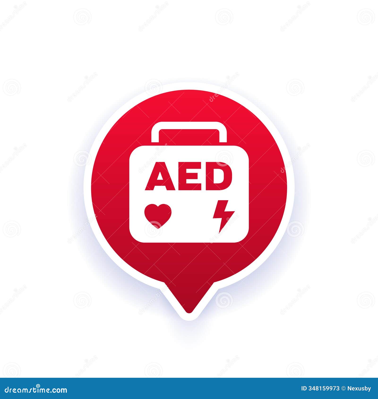 AED Icon, Automated External Defibrillator, Aed Sign With Heart And ...