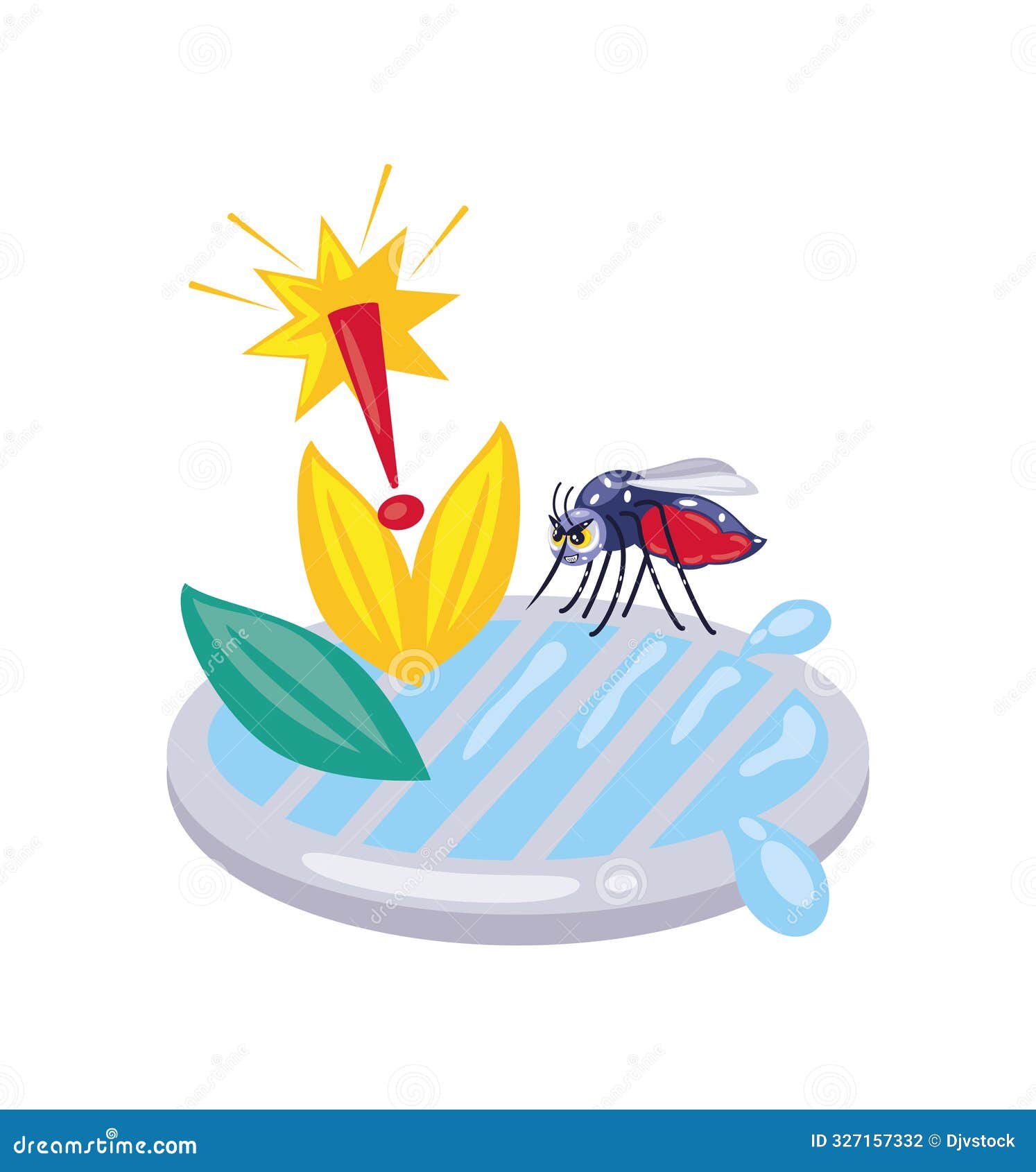 Dengue Prevention Avoid Water Vector Illustration | CartoonDealer.com ...