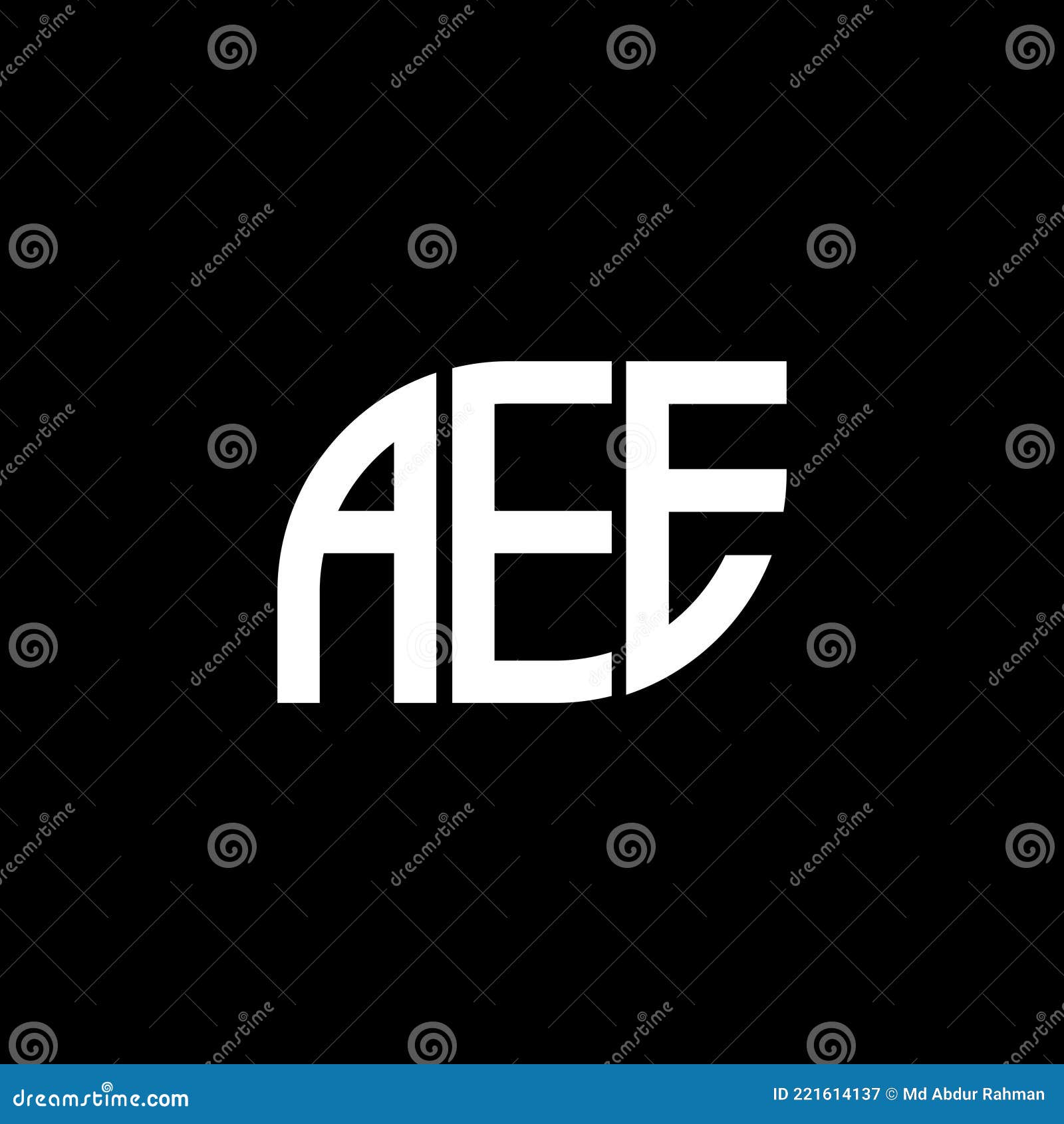 AEE Letter Logo Design on Black Background.AEE Creative Initials Letter ...