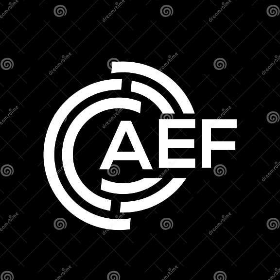 AEF Letter Logo Design on Black Background. AEF Creative Initials ...