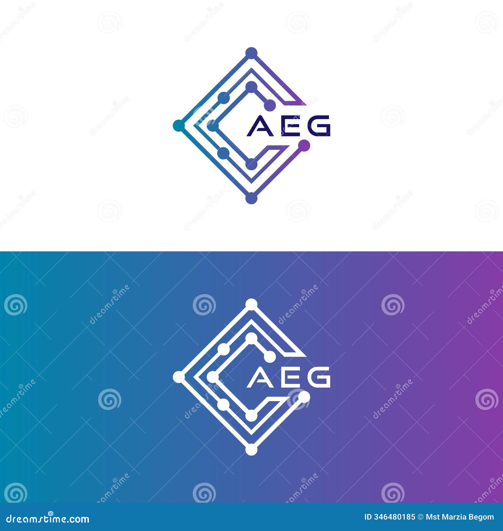 ABA Tech Initial Logo Design Icon For Technology, Digital, Tech ...