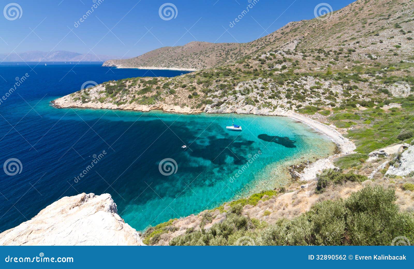 Aegean Coast stock photo. Image of summery, natural, seascape - 32890562