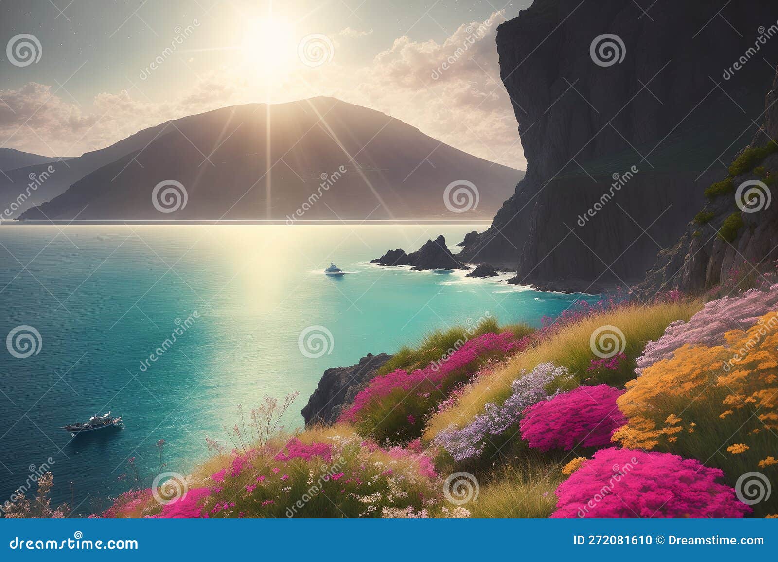 Aegean sea, concept art stock illustration. Illustration of aegean ...