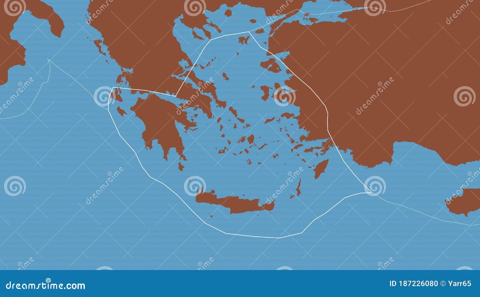 Aegean Sea Tectonic Plate - Outlined. Pattern Stock Illustration ...