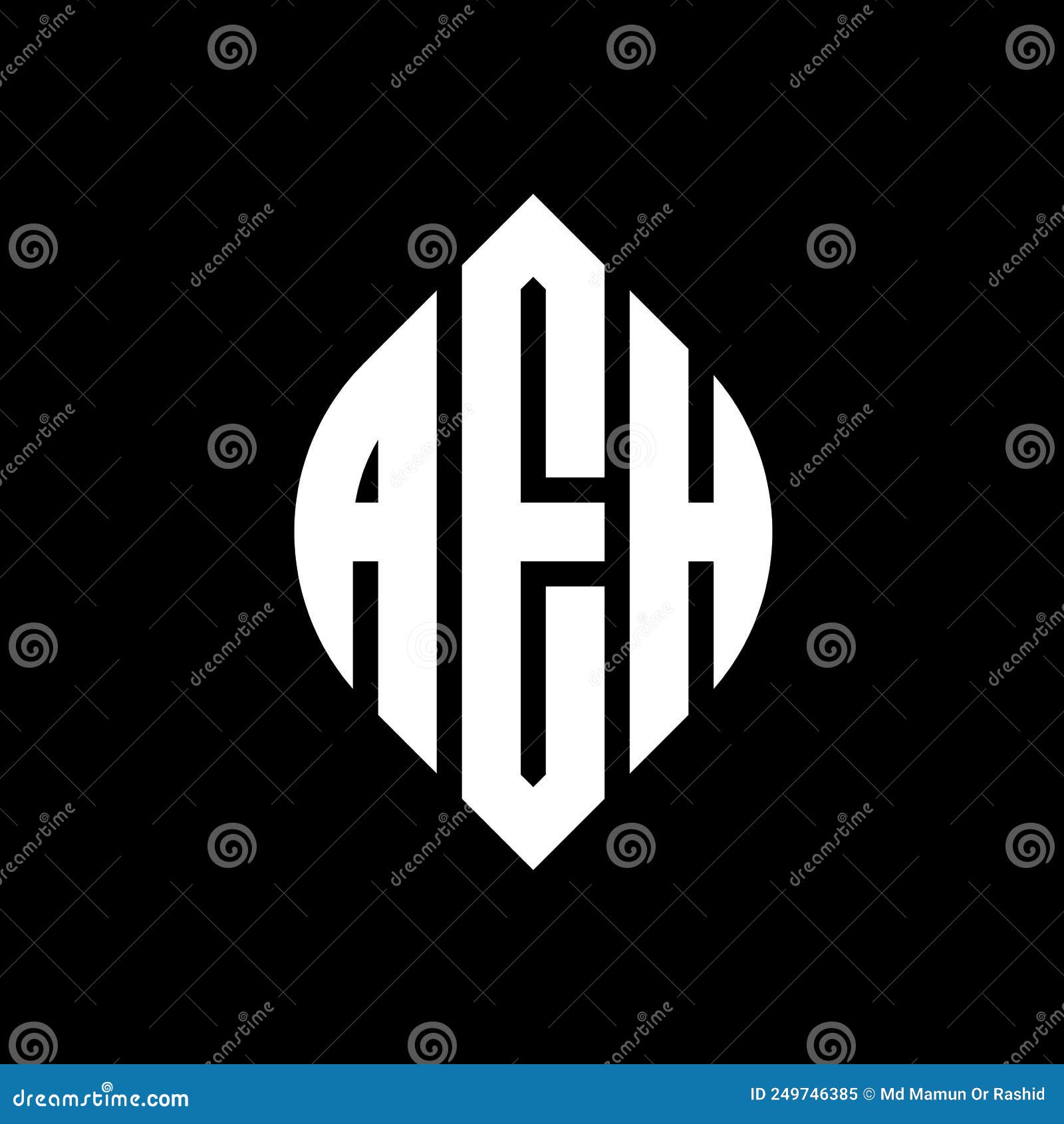 AEH Circle Letter Logo Design with Circle and Ellipse Shape. AEH ...