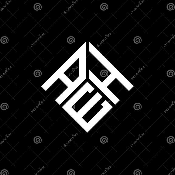 AEH Letter Logo Design on Black Background. AEH Creative Initials ...