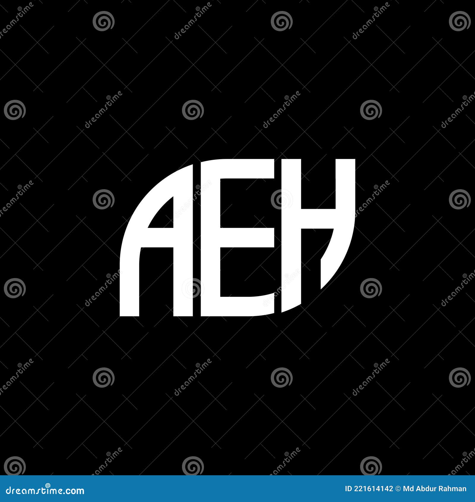AEH Letter Logo Design on Black Background.AEH Creative Initials Letter ...