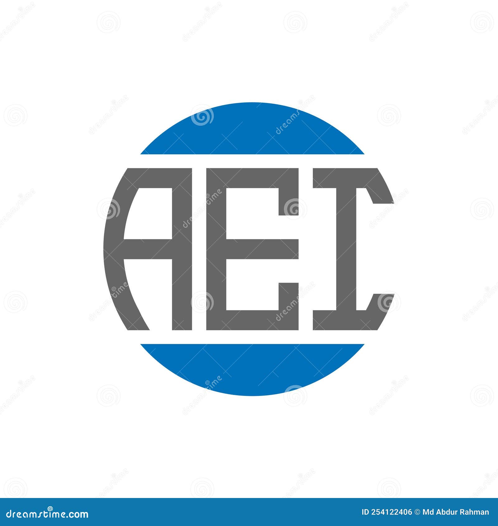 Aei Letter Logo Design On White Background. Aei Creative Initials ...