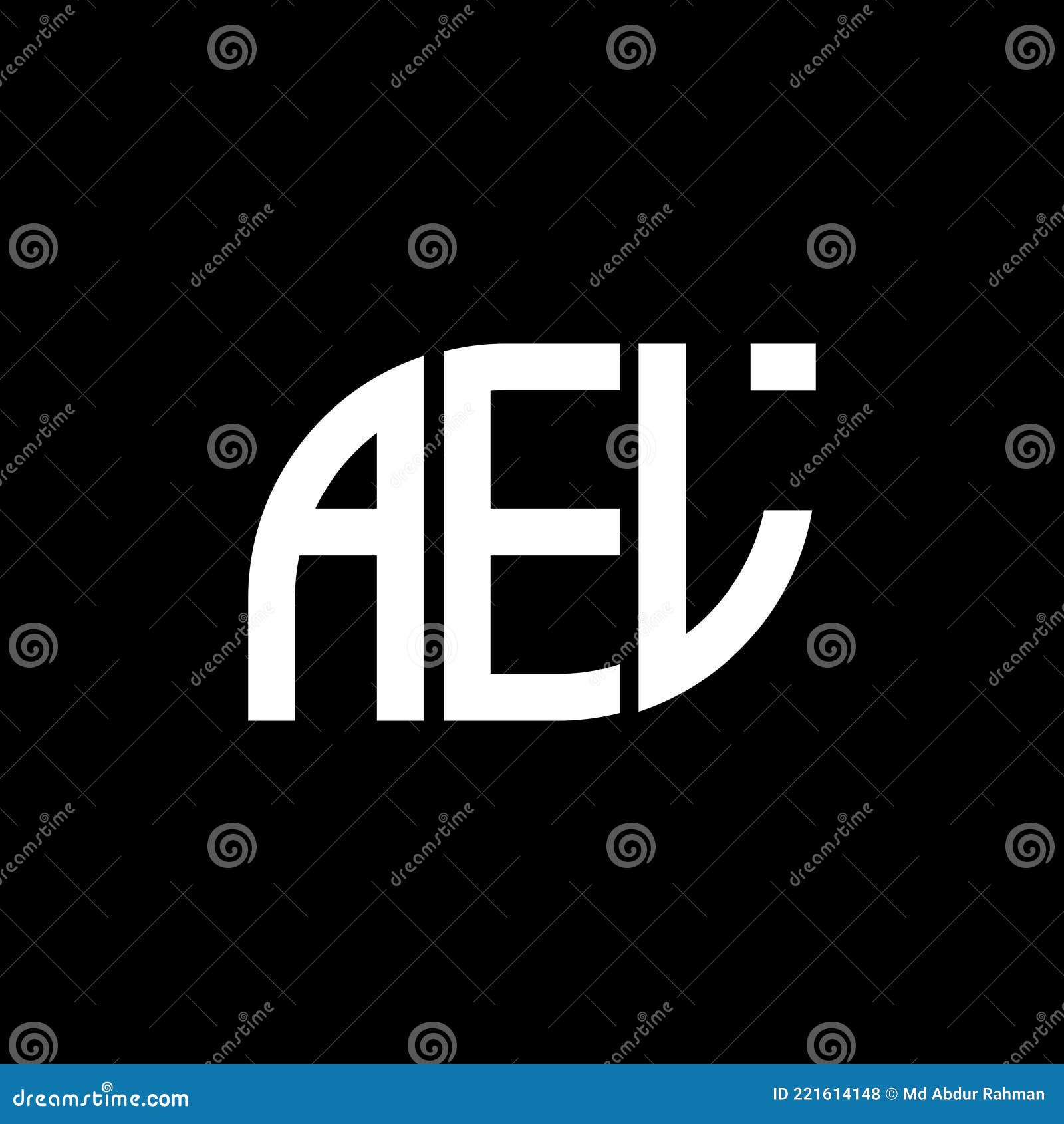 AEL Letter Logo Design on Black Background.AEL Creative Initials Letter ...