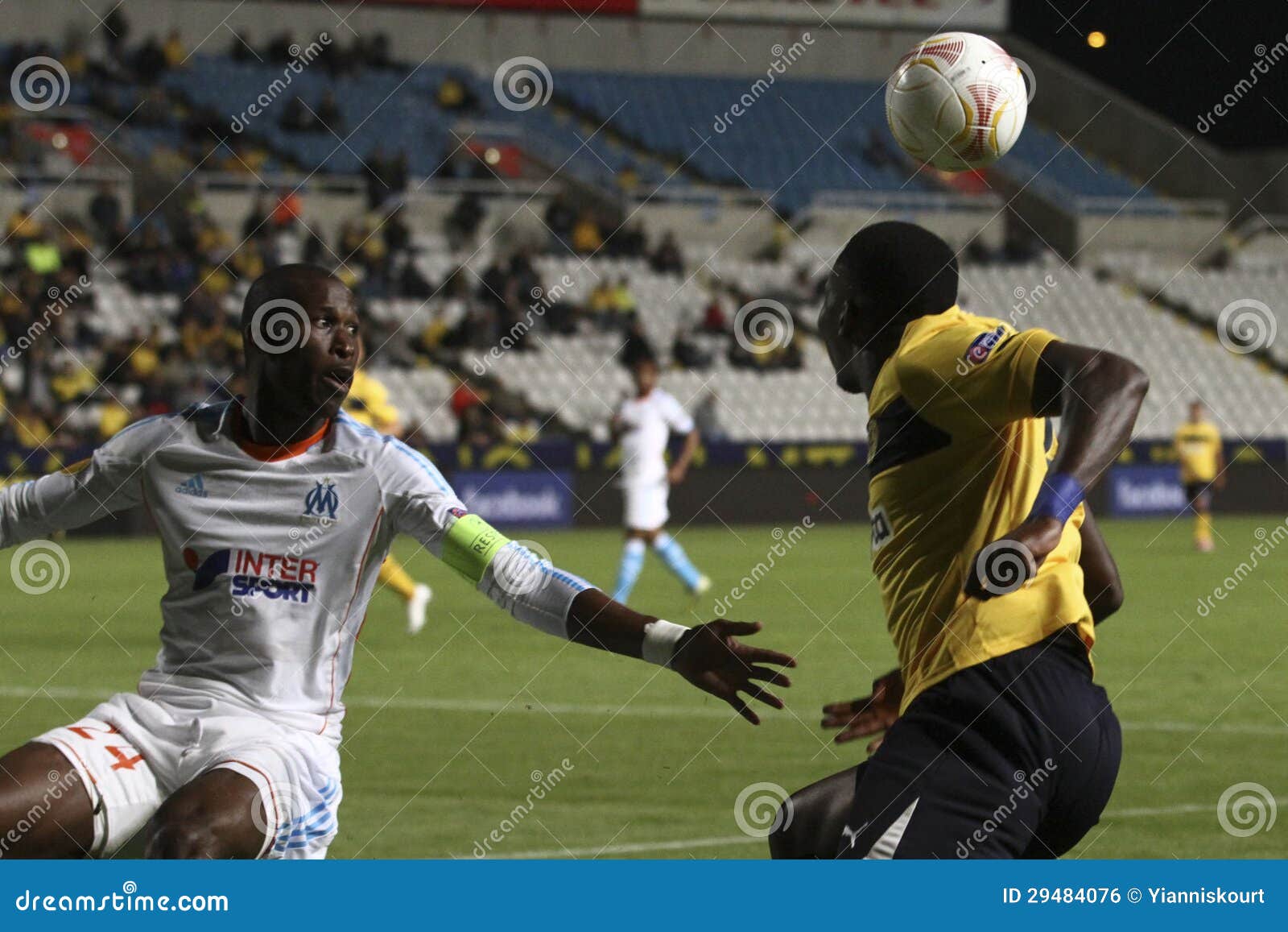 Ael vs marseille editorial photo. Image of cyprus, movement - 29484076