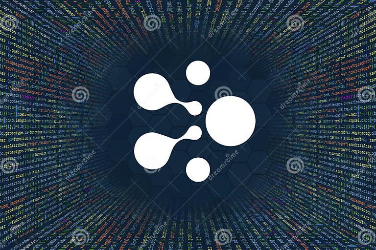 Aelf Elf Cryptocurrency Symbol A Tunnel From A Computer Program Code Programmer Strings Of