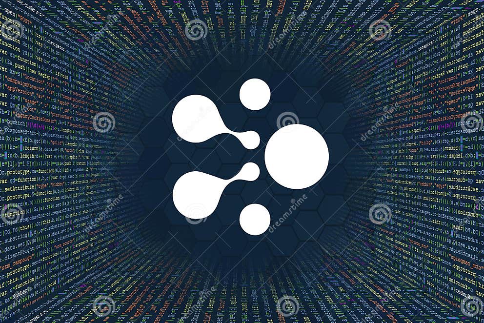 Aelf Elf Cryptocurrency Symbol A Tunnel From A Computer Program Code Programmer Strings Of