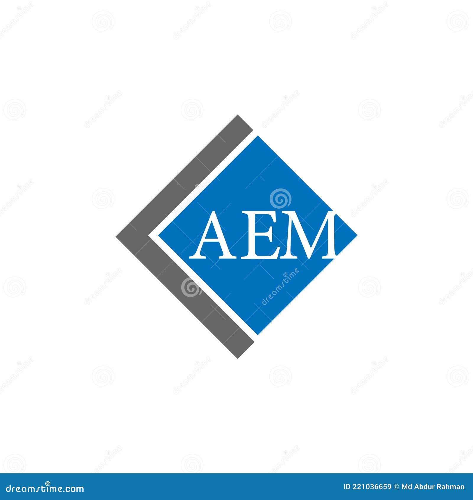 AEM Letter Logo Design on Black Background. AEM Creative Initials ...