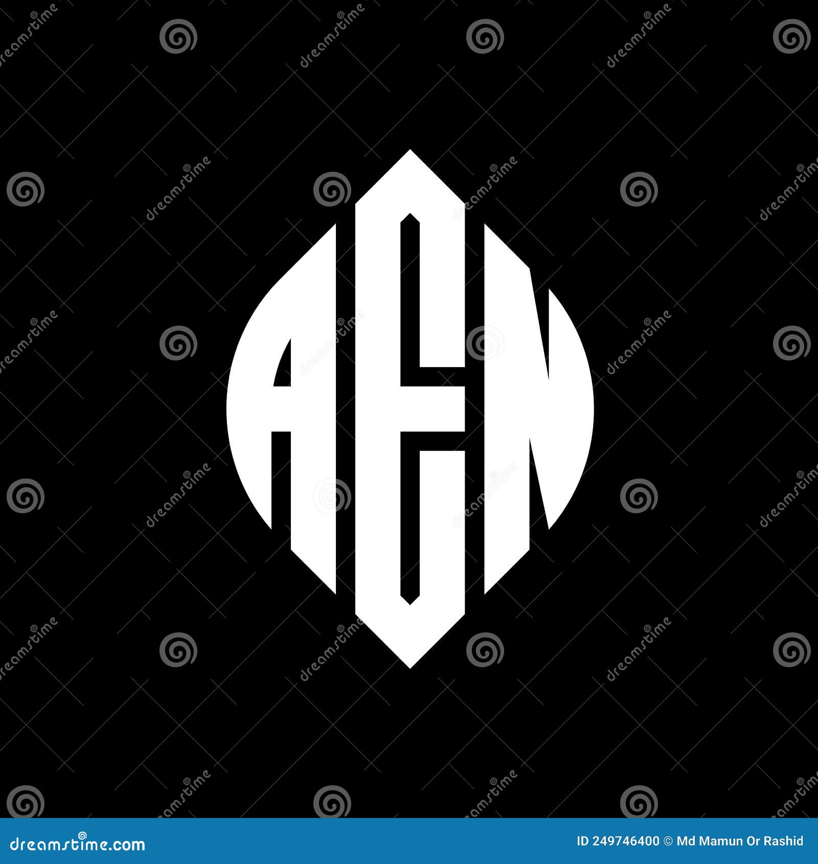 AEN Circle Letter Logo Design with Circle and Ellipse Shape. AEN ...