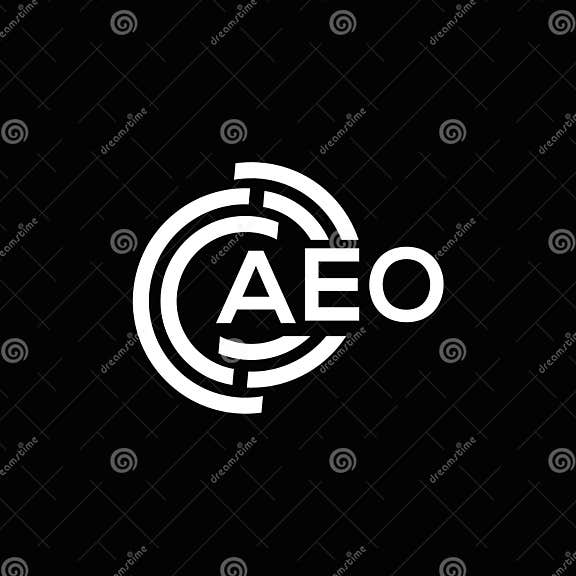AEO Letter Logo Design on Black Background. AEO Creative Initials ...