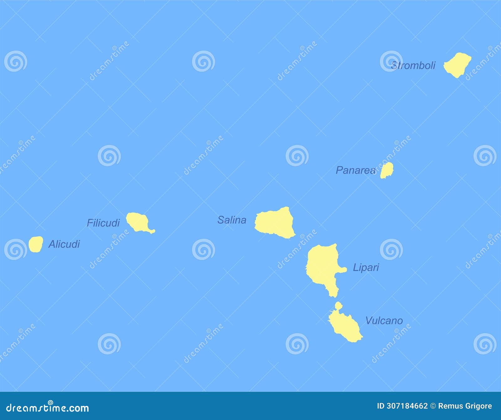 Aeolian Archipelago Map - Cdr Format Vector Illustration ...
