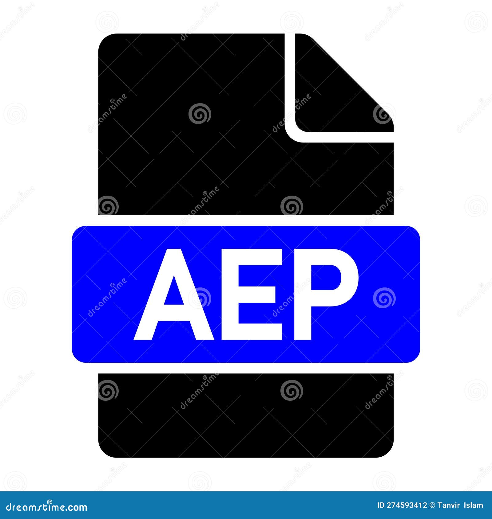 AEP File Format Icon stock vector. Illustration of meticulously - 274593412