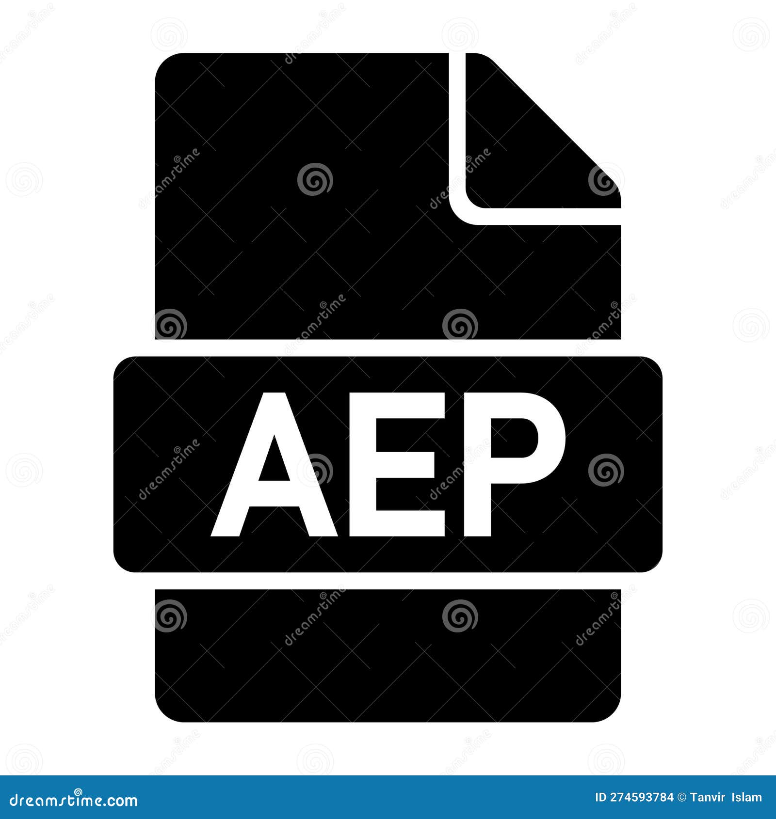 AEP File Format Icon stock vector. Illustration of symbol - 274593784