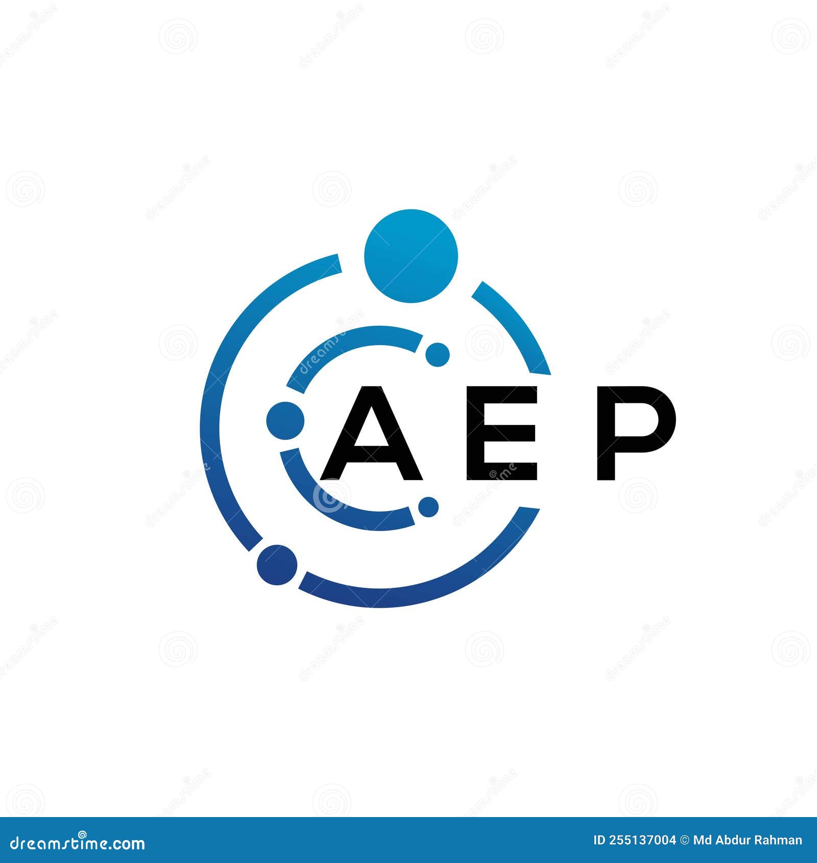 AEP Letter Logo Design on Black Background. AEP Creative Initials ...
