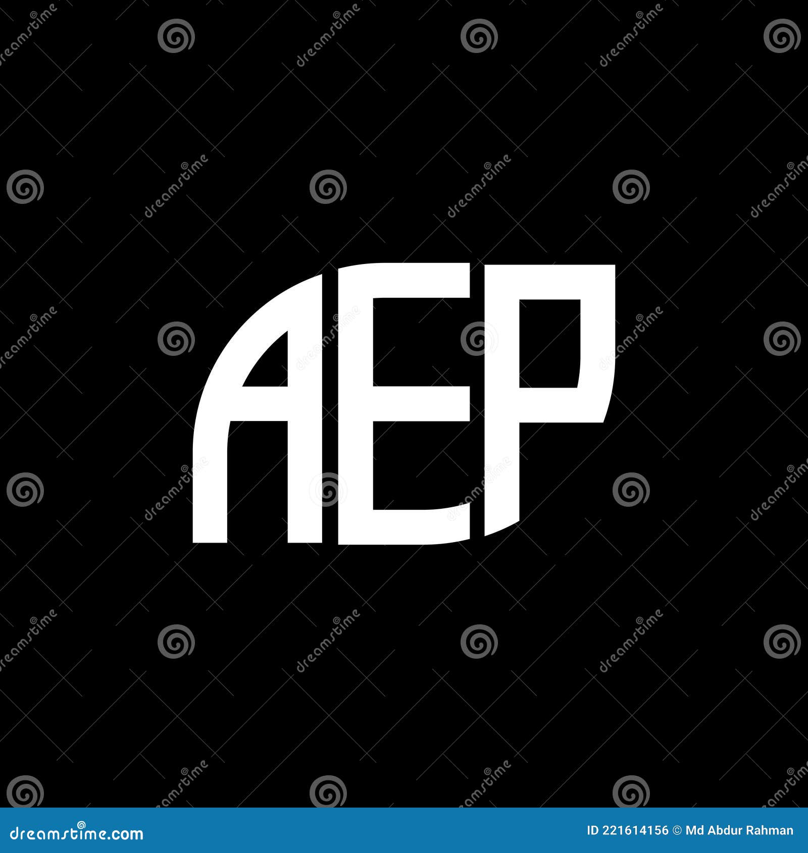 AEP Letter Logo Design on Black Background.AEP Creative Initials Letter ...