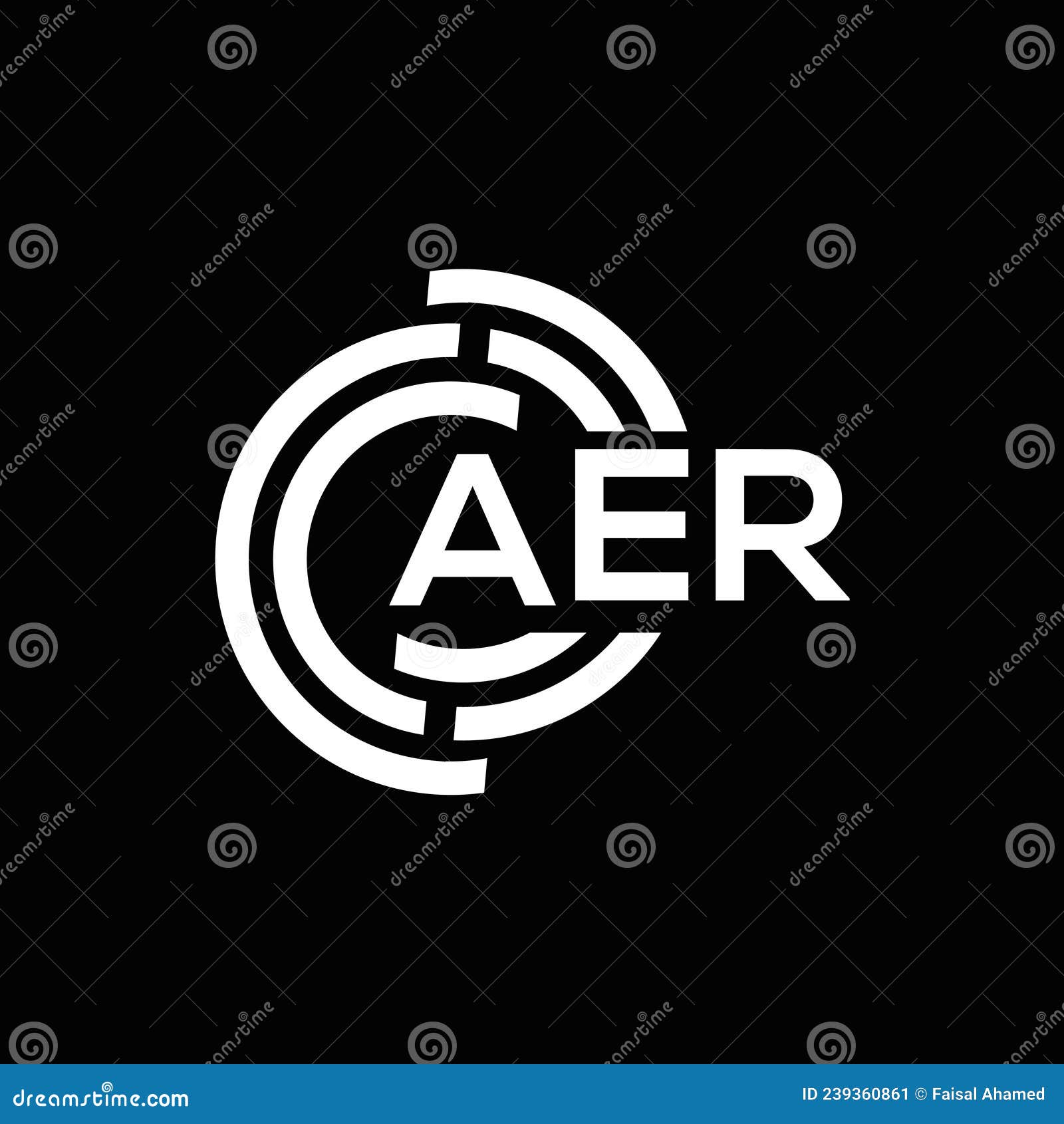 AER Letter Logo Design on Black Background. AER Creative Initials ...
