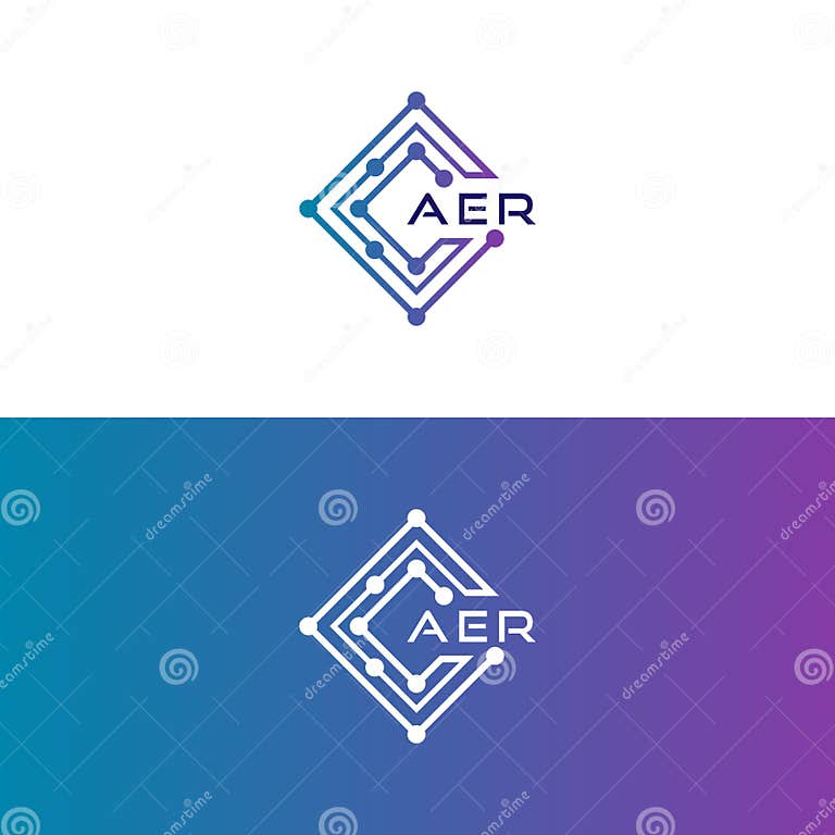 Aer Tech Initial Logo Design Icon for Technology, Digital, Tech ...