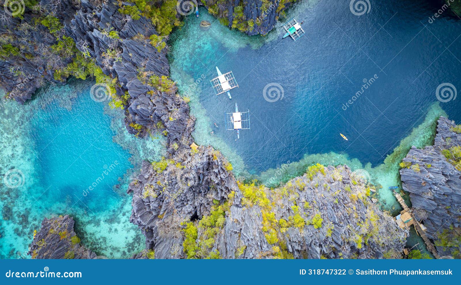 The Coron, Palawan, Philippines of a Beautiful Lagoons and Limestone ...