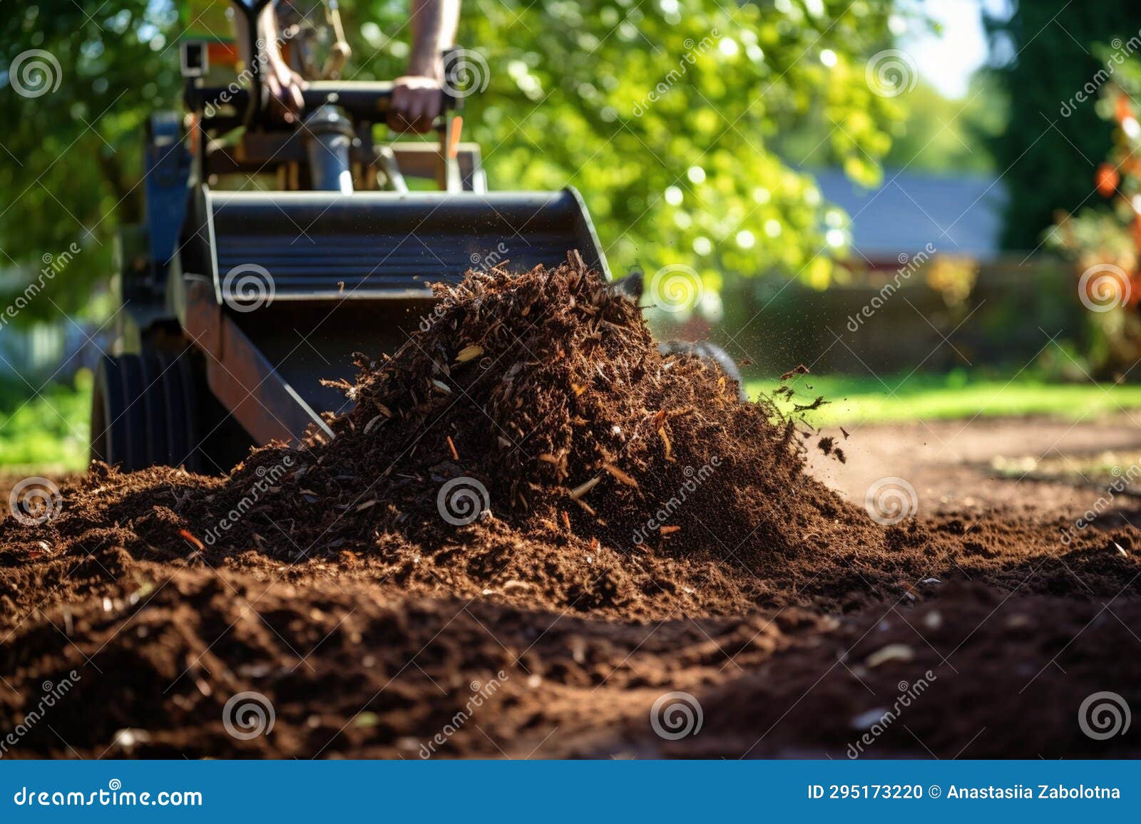 Aeration of Compost Pile stock illustration. Illustration of humus ...