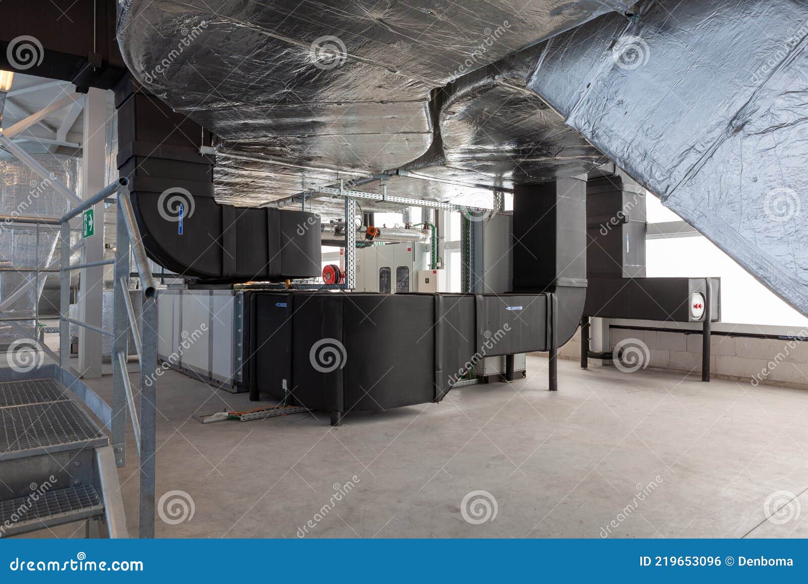 Aeration Pipes in a Technical Room Stock Photo - Image of aeration ...