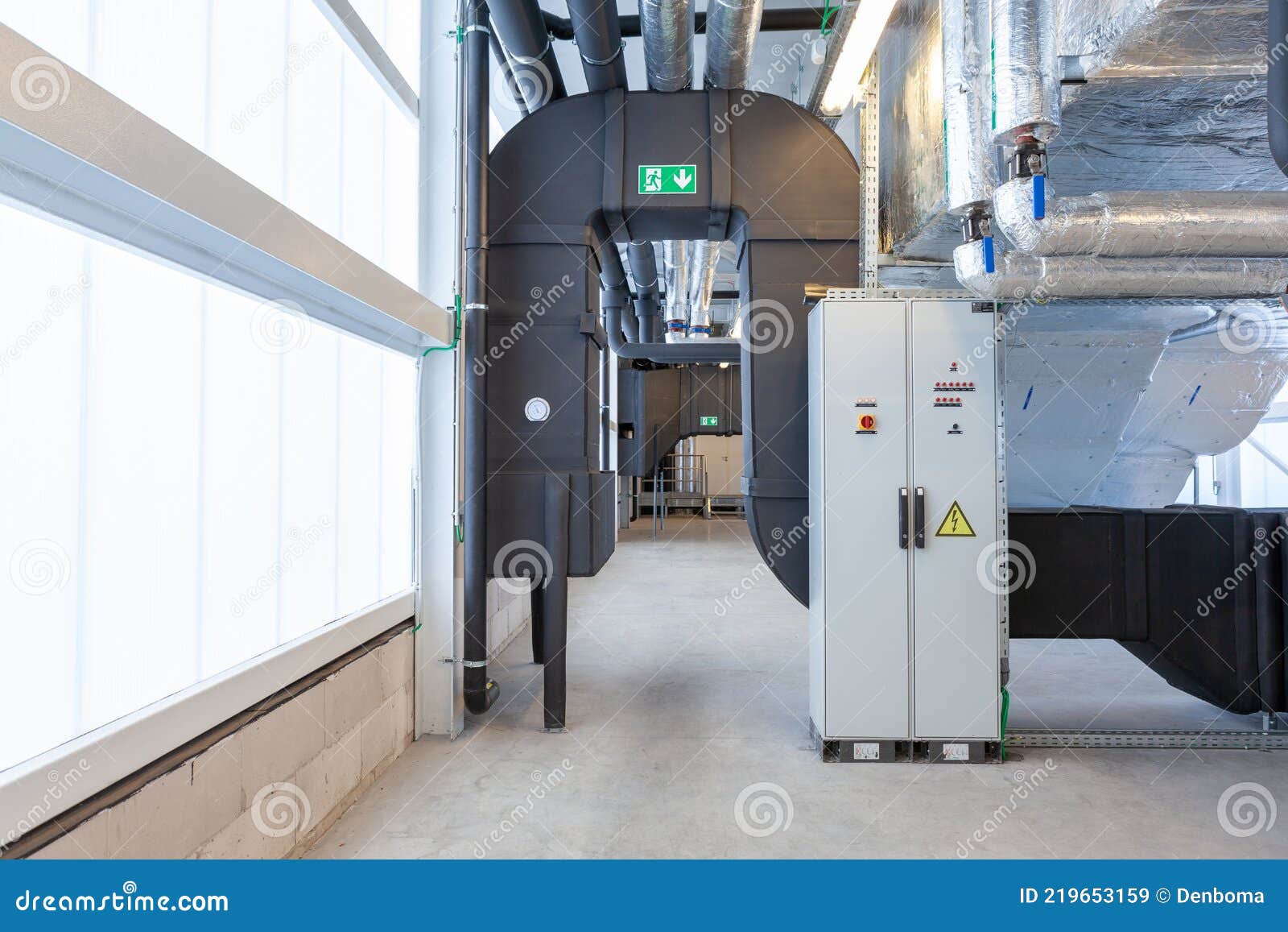 Aeration Pipes in a Technical Room Stock Image - Image of industry ...
