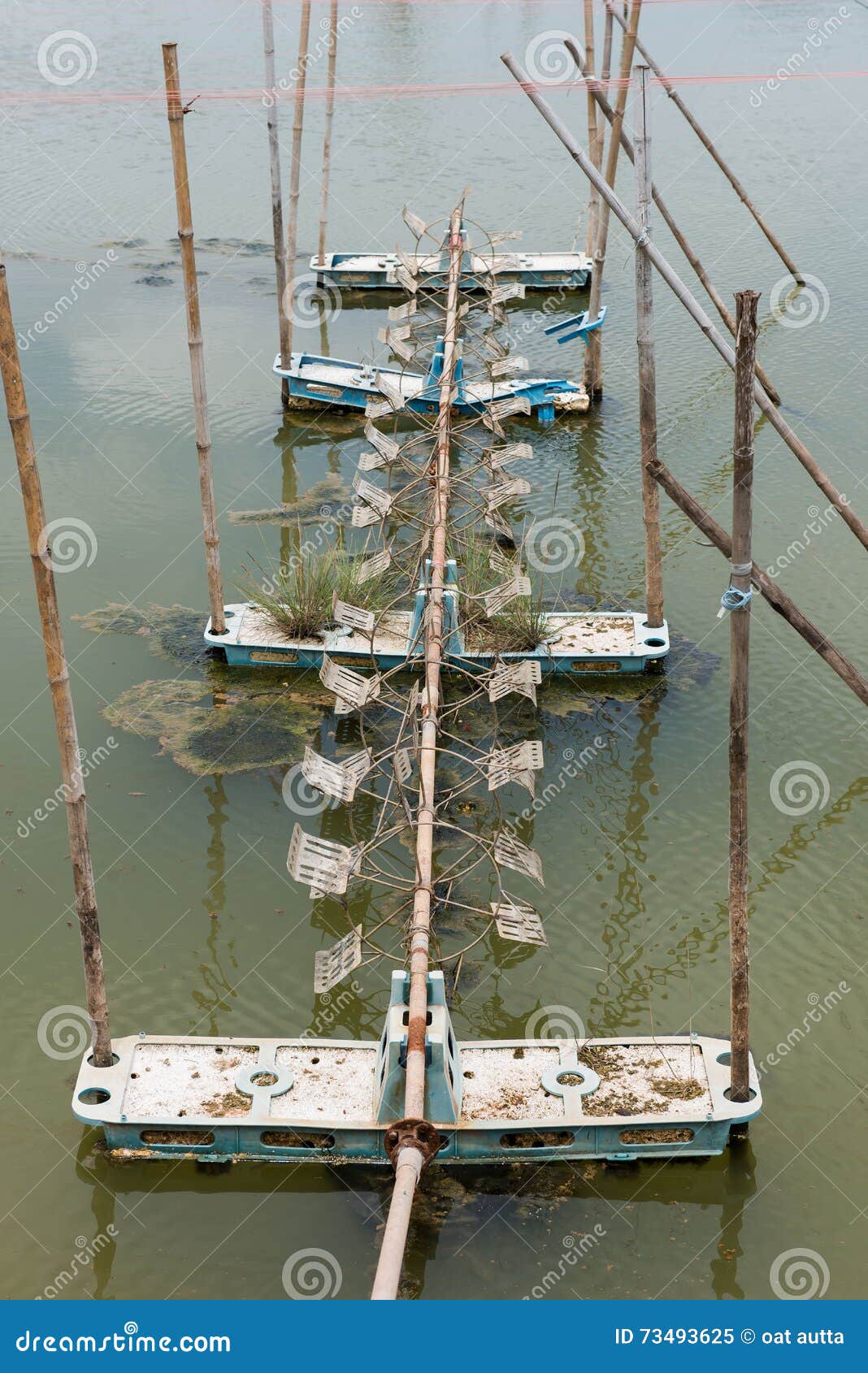 Aerator, the Propeller Hit Oxygen Water for Agriculture in Thailand ...