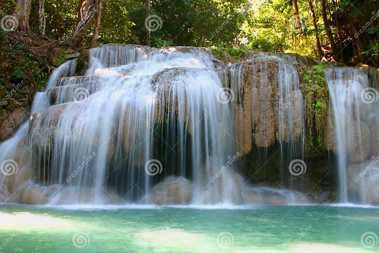 ARAWAN WATERFALL stock photo. Image of waterfall, aerawan - 19592064