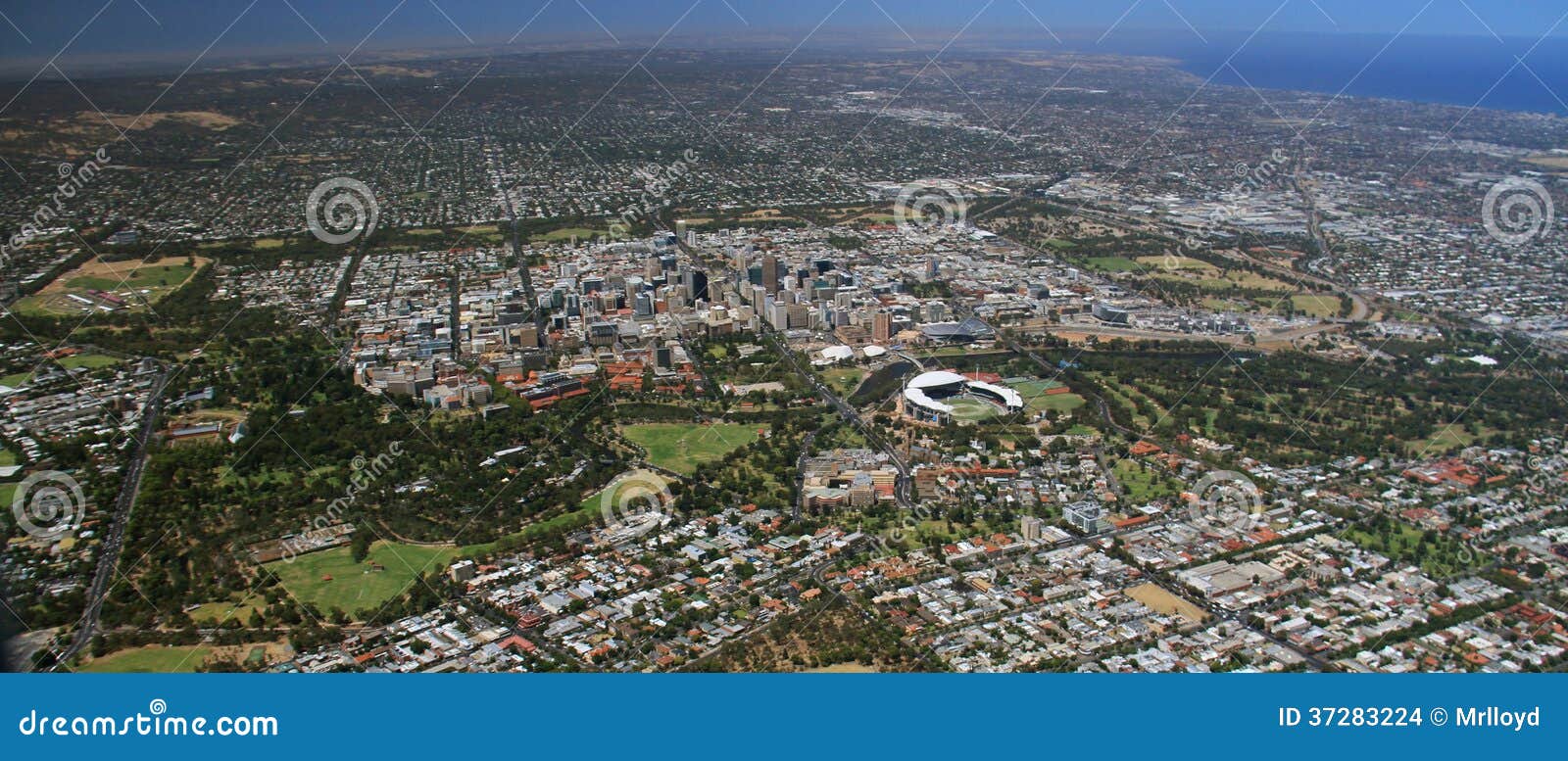 Aerial adelaide city stock photo. Image of australia - 37283224