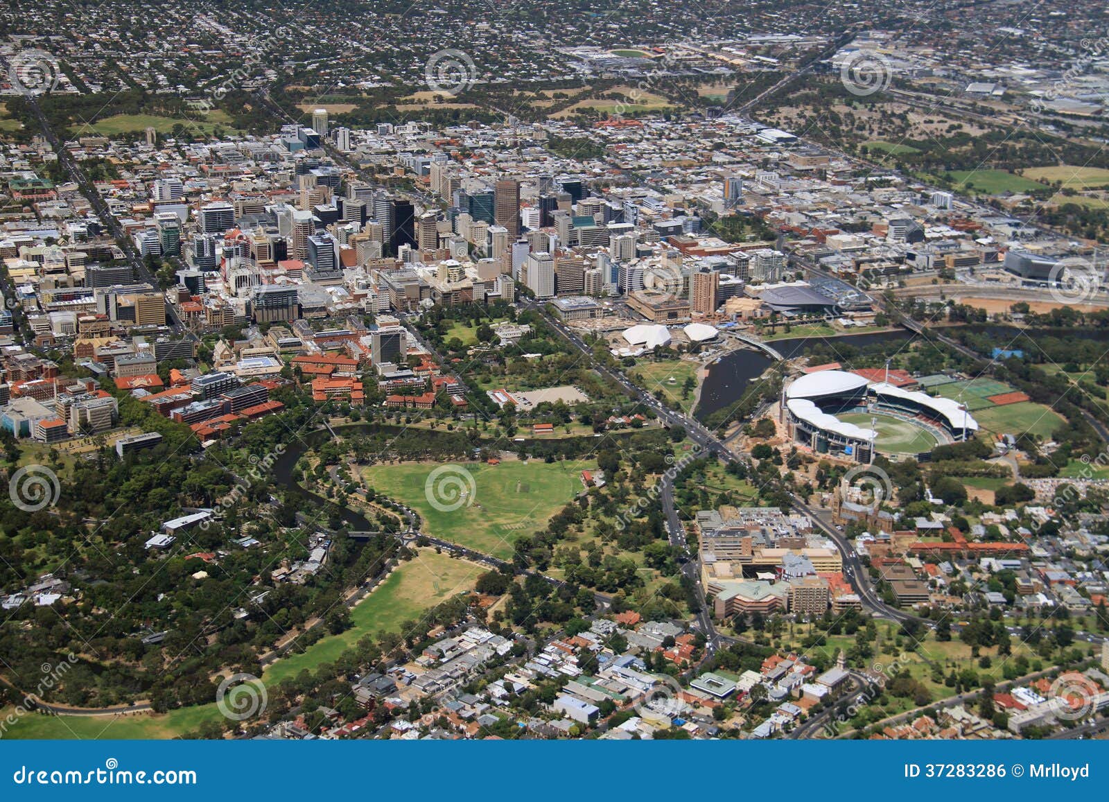 Aerial adelaide city stock photo. Image of australia - 37283286