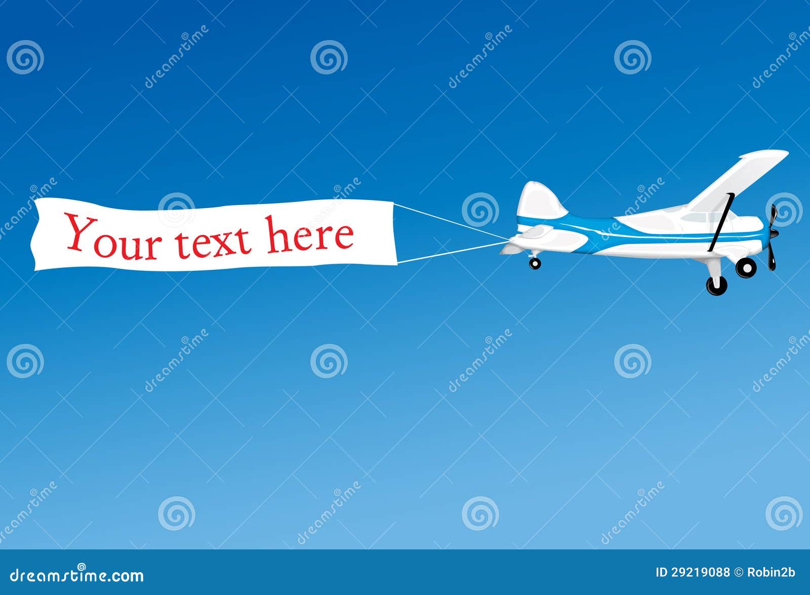 Aerial advertising stock vector. Illustration of plane - 29219088
