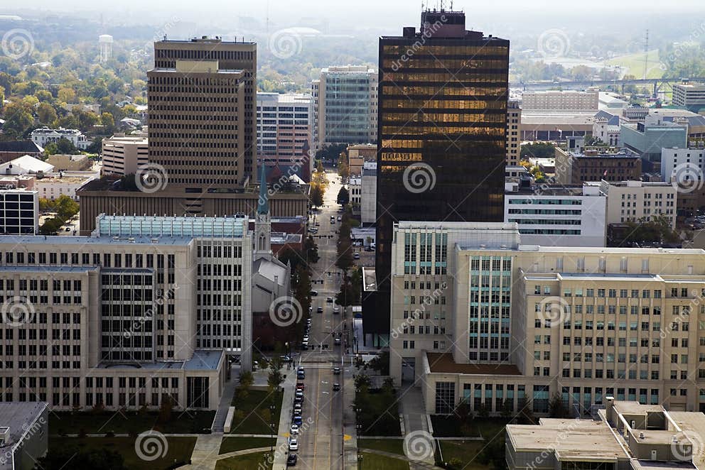 Aerial Baton Rouge stock photo. Image of city, urban - 17932470