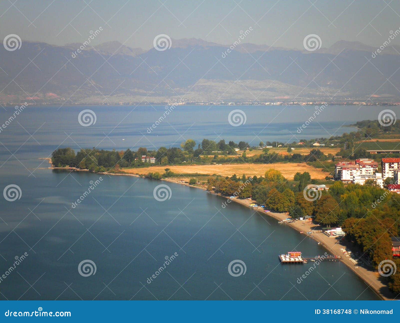 Aerial Beach Ohrid stock photo. Image of aerial, destination - 38168748