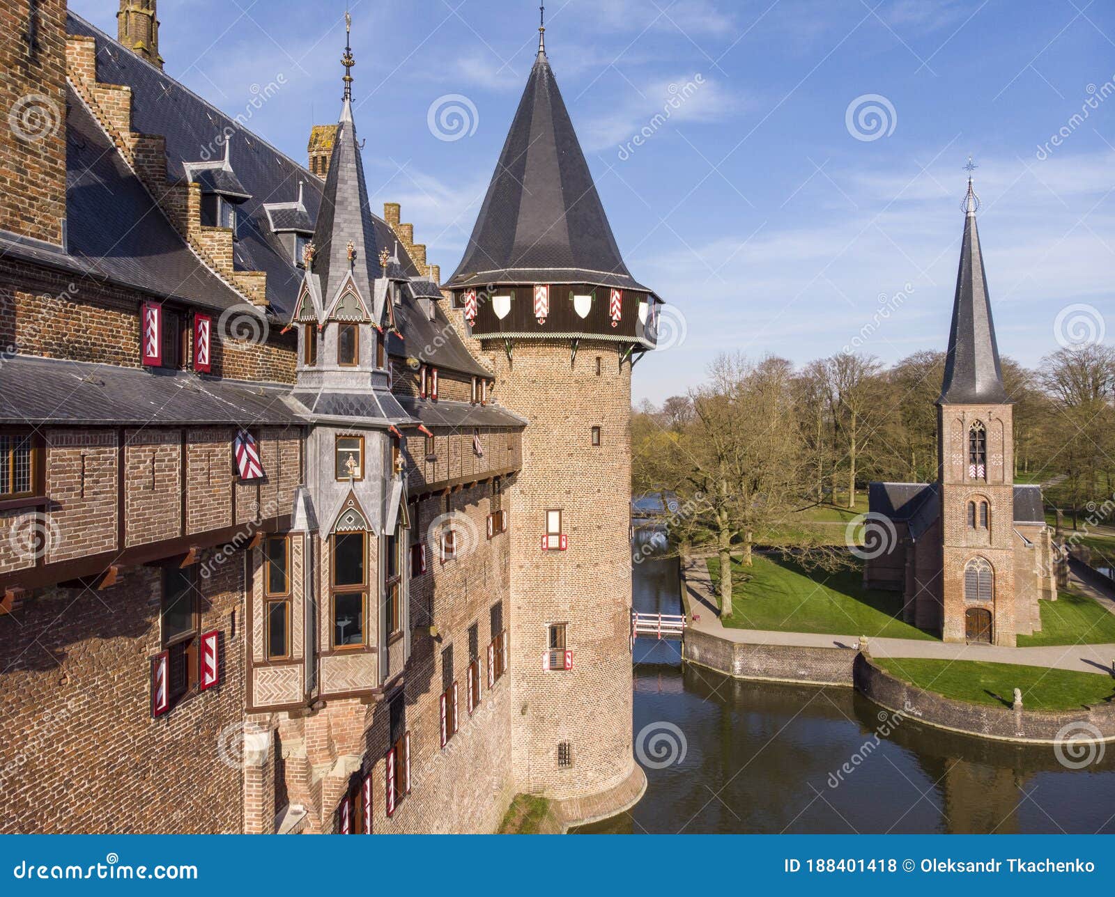 Aerial Bird Eye View of De Haar Castle, Netherlands Editorial Stock ...