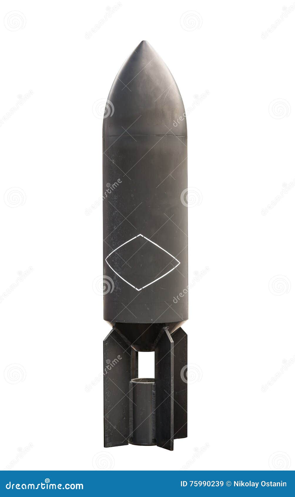Aerial Bomb on a White Background Stock Image - Image of heavy, steel ...