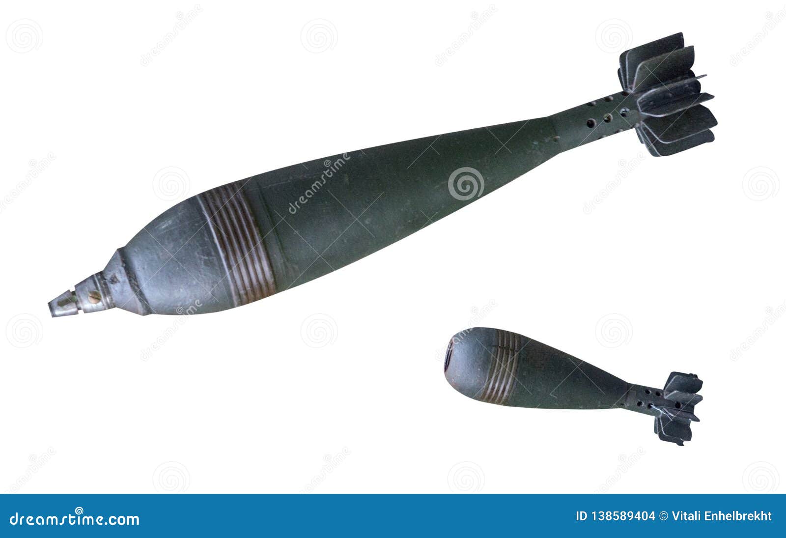 Aerial Bomb of World War II, Isolated on White Background. Aerial Bomb ...