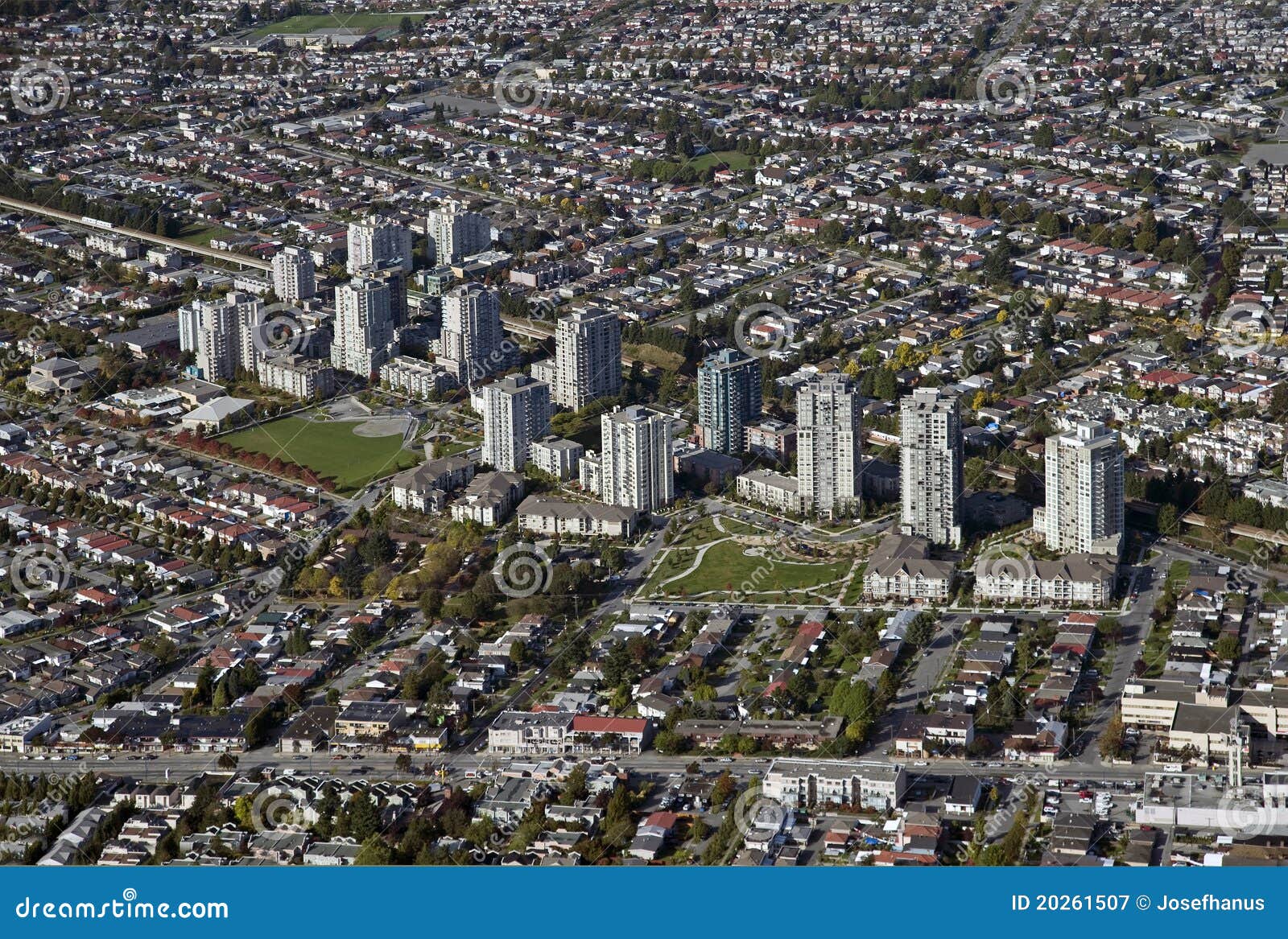 Aerial Burnaby, BC, Canada stock image. Image of city - 20261507