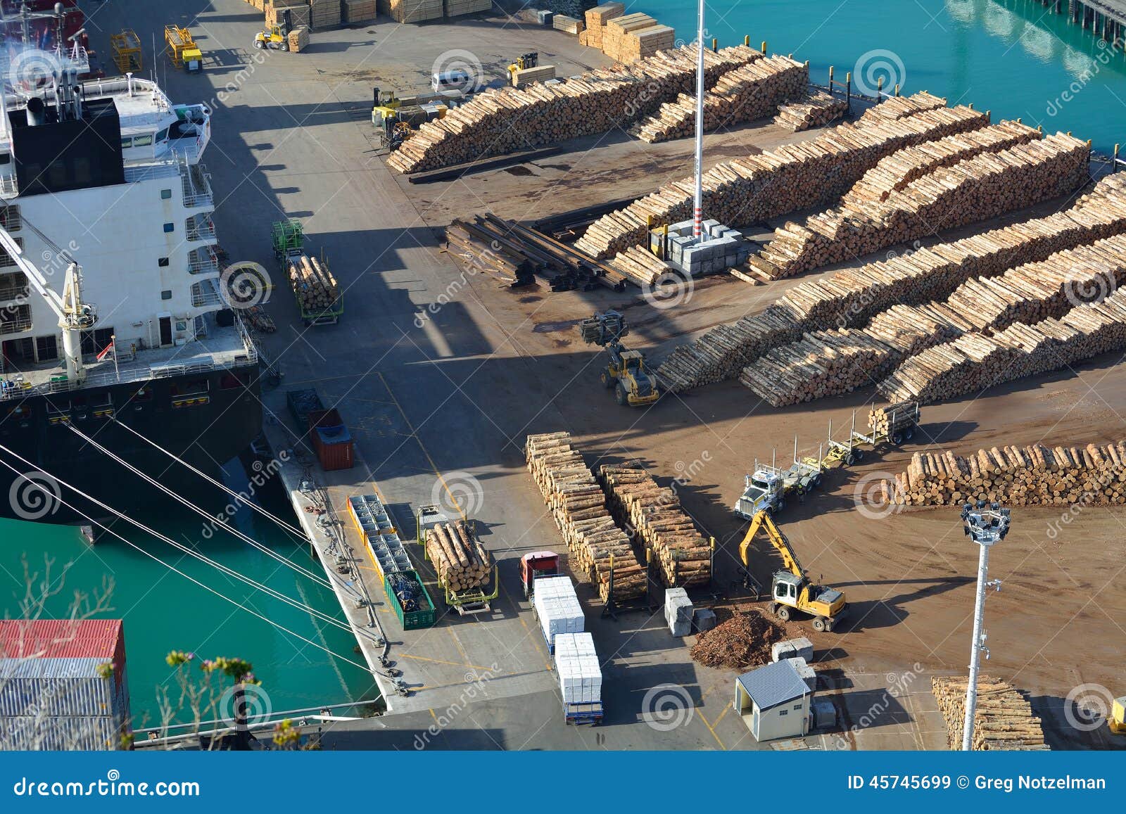 Aerial of busy dock stock image. Image of ship, docks - 45745699