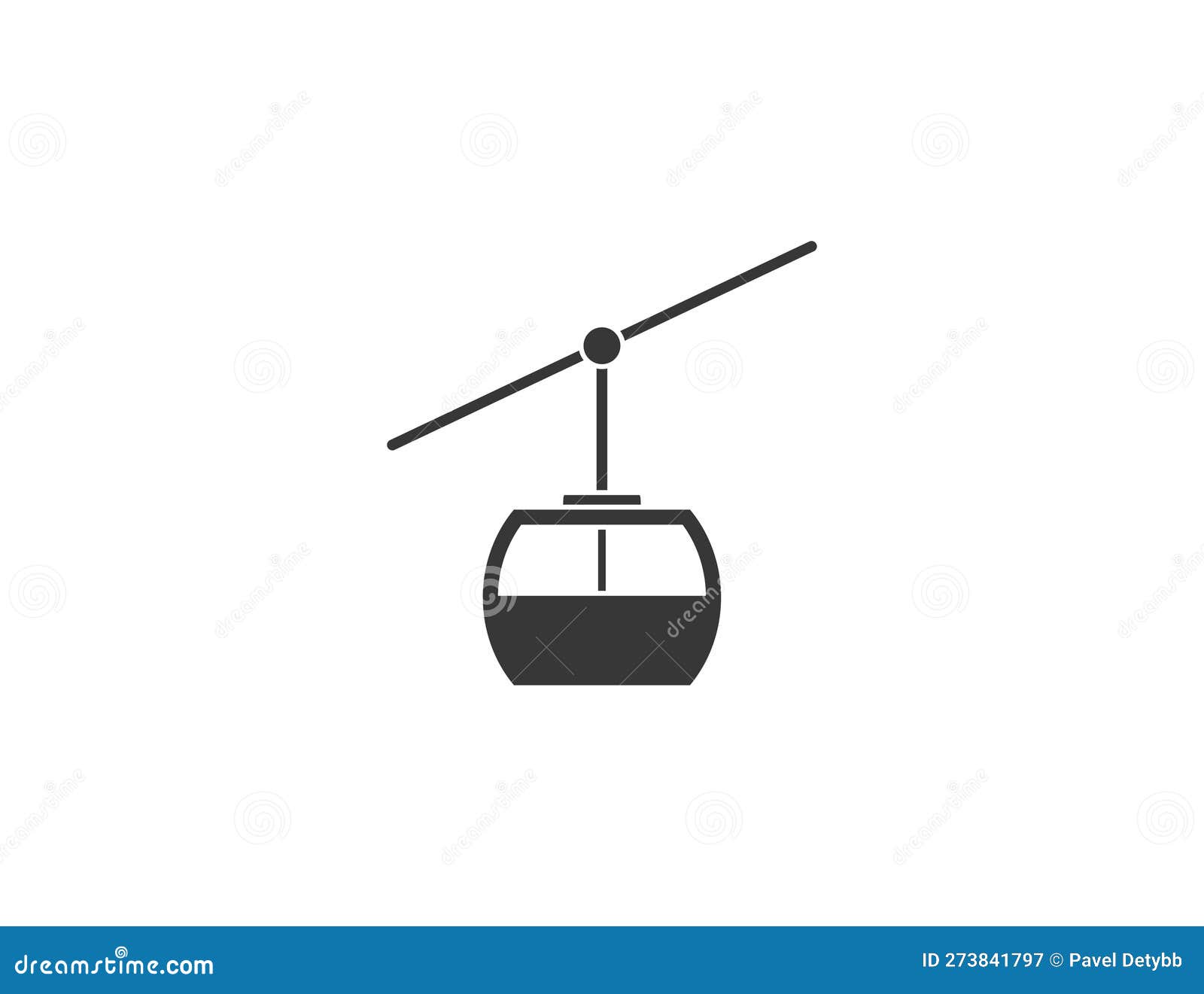 Cableway Funicular Icon Logo Sign Vector Outline | CartoonDealer.com ...