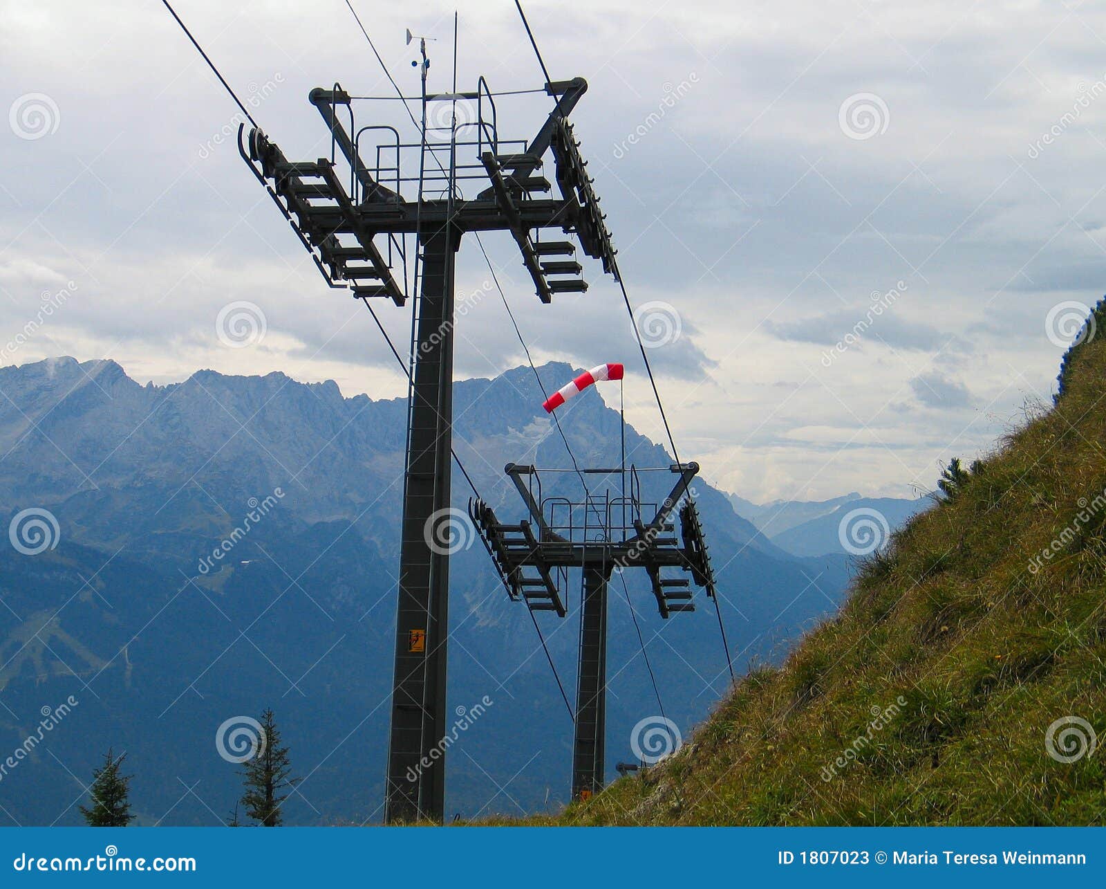 Aerial Cableway, Support Column Stock Image - Image of support, cable ...