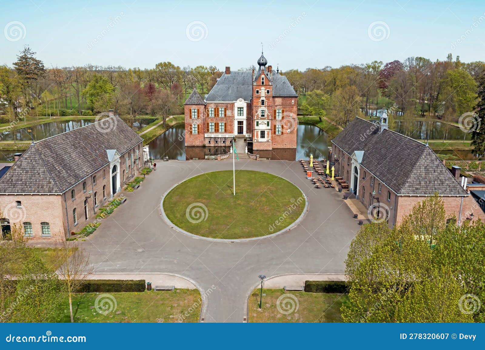 Aerial from Castle Cannenburgh in Vaassen the Netherlands Stock Image ...
