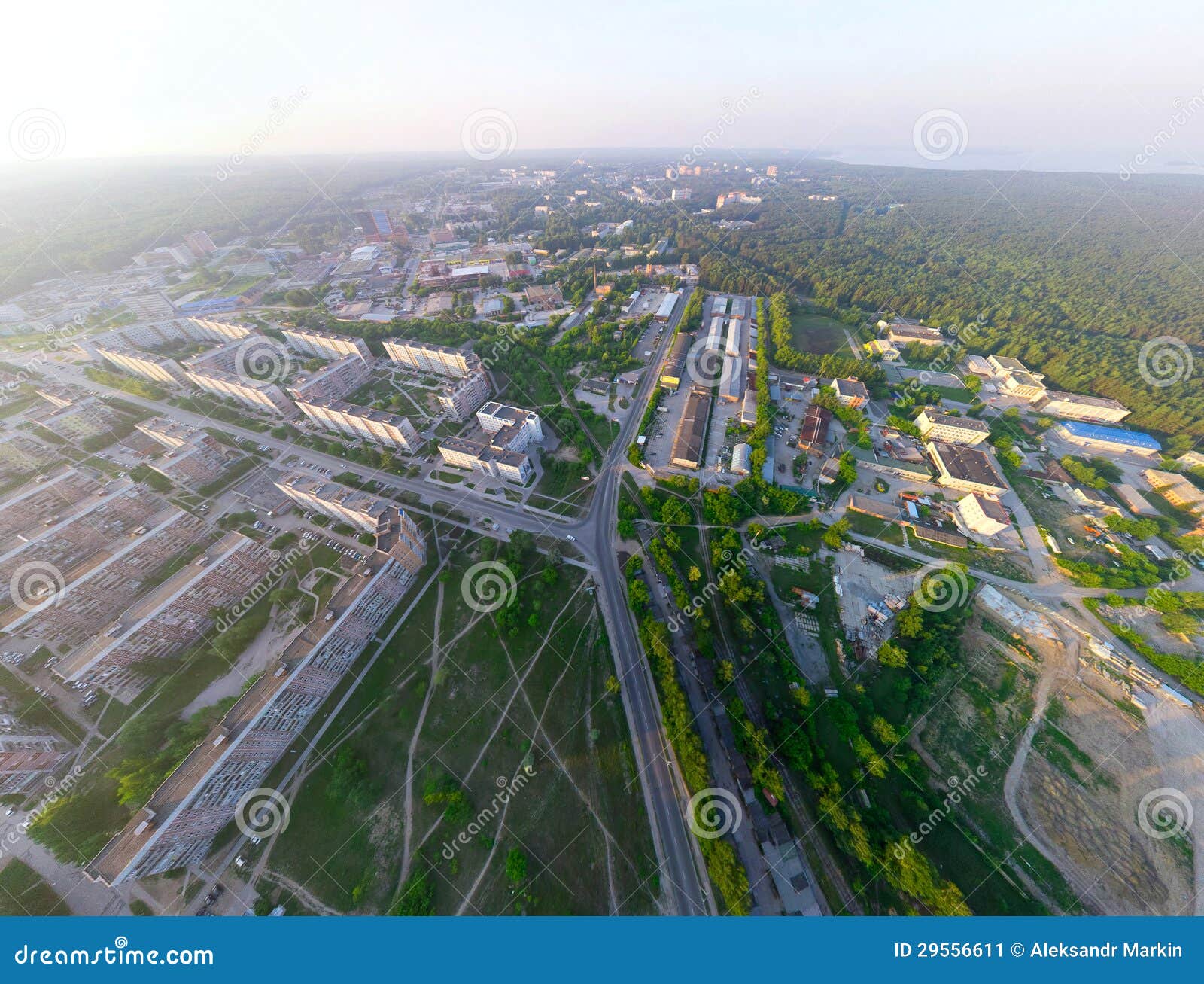 Aerial City View from Air (helicopter) Stock Image - Image of ...