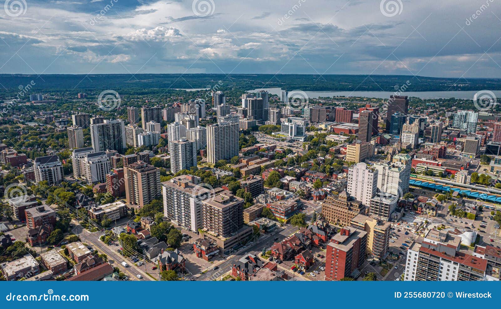 Aerial Cityscape of Hamilton, Ontario Stock Photo - Image of aerial ...